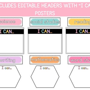 Editable Daily Objectives Board | Rainbow Sprinkles - Etsy