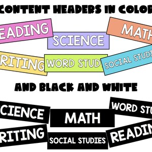 Editable Colorful Objective Board Posters and Headers - Etsy