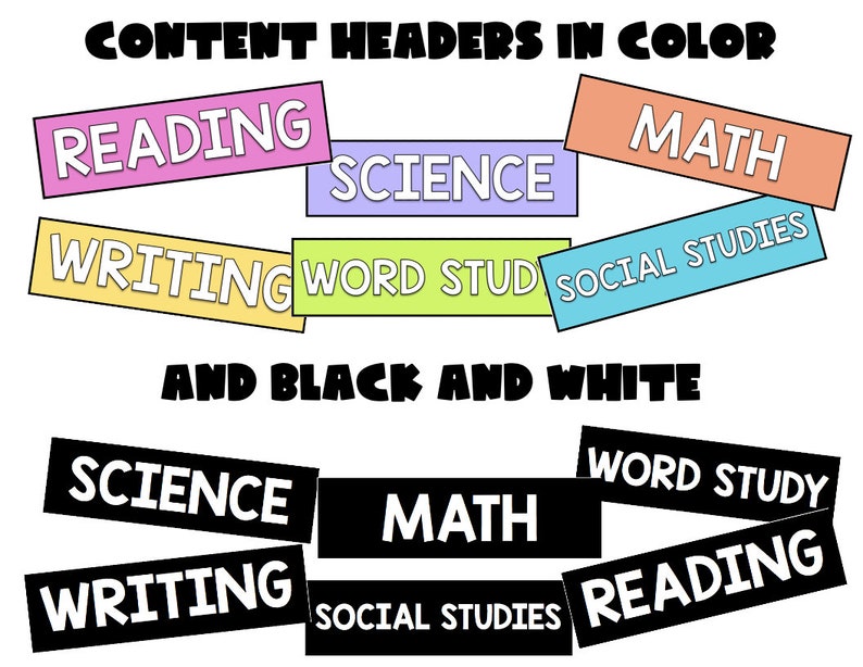 Editable Colorful Objective Board Posters and Headers - Etsy