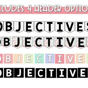 Editable Bright Pastel Classroom Objective Board | Posters and Headers ...