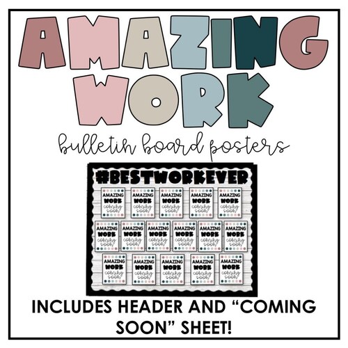 BOHO Amazing Work Bulletin Board Display - Etsy