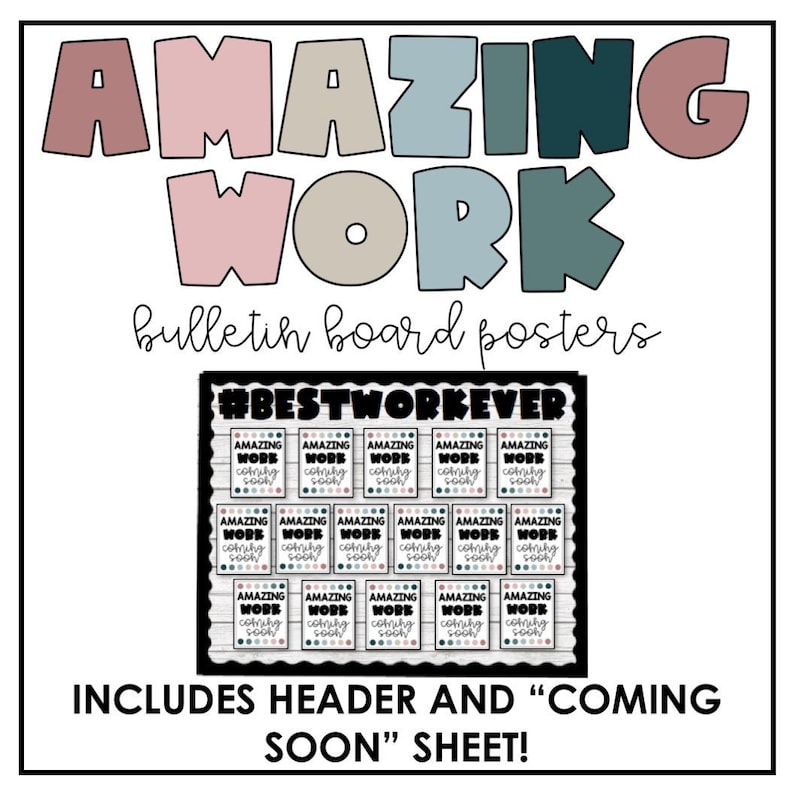 BOHO Amazing Work Bulletin Board Display - Etsy