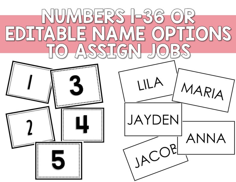 Bright Pastel Classroom Jobs Chart - Etsy