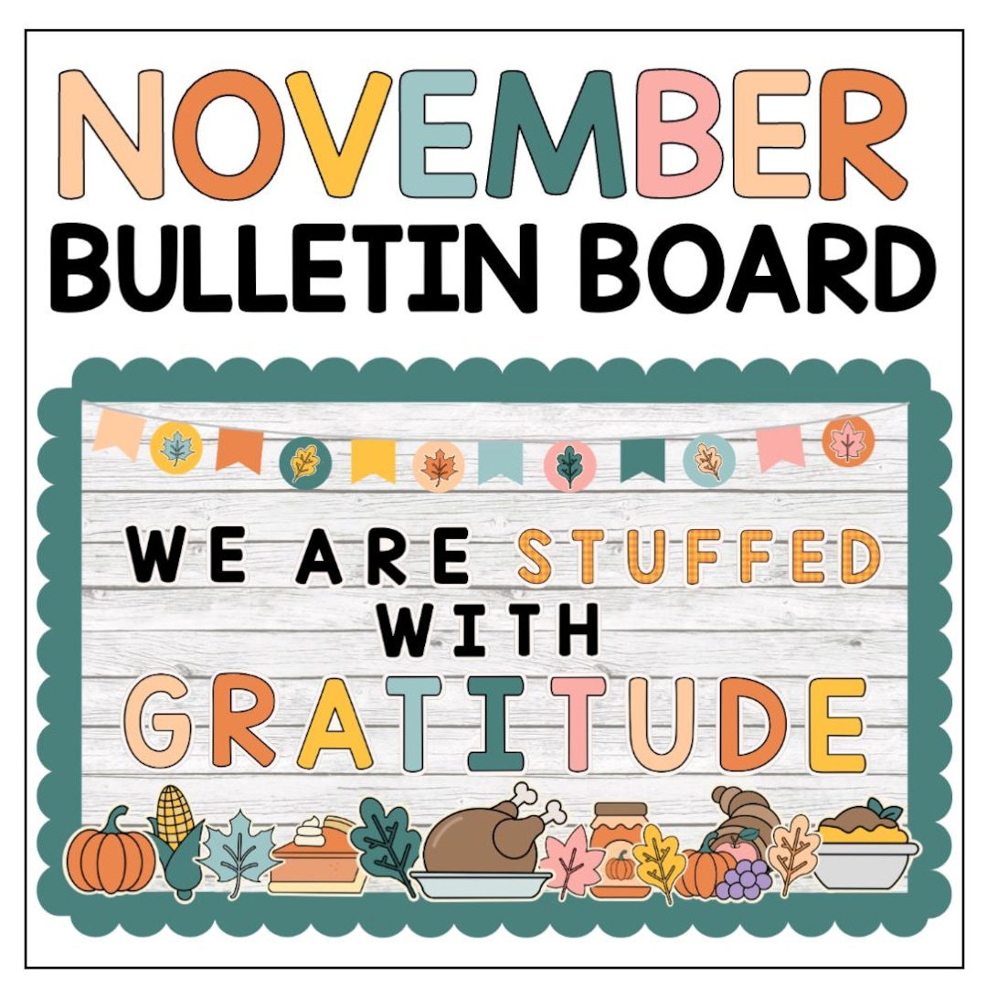 Thanksgiving Bulletin Board Kit | Gratitude | Classroom Decor - Etsy