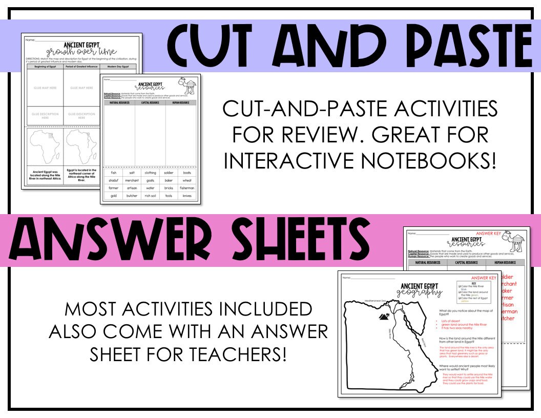 Ancient Egypt Unit Activities Ancient Civilizations VA SOL - Etsy