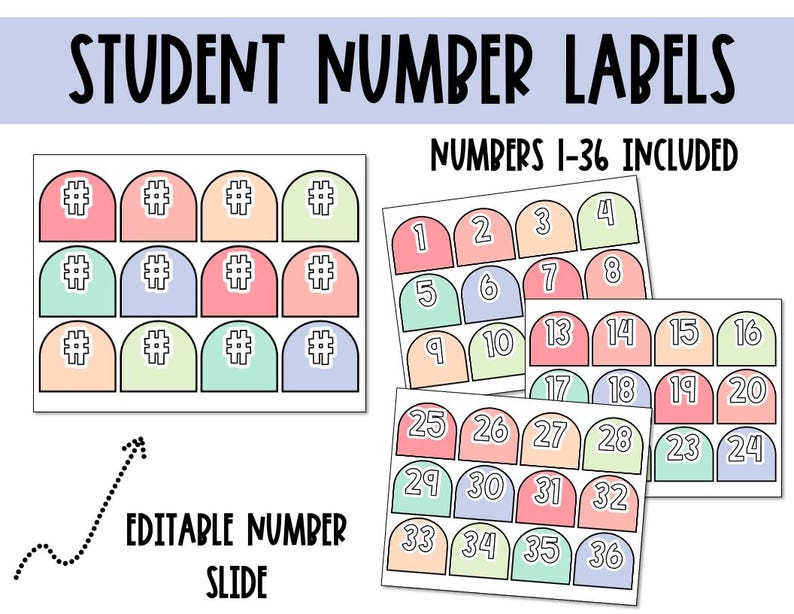 Bright Pastel Student File Labels | Back to School | Organization ...