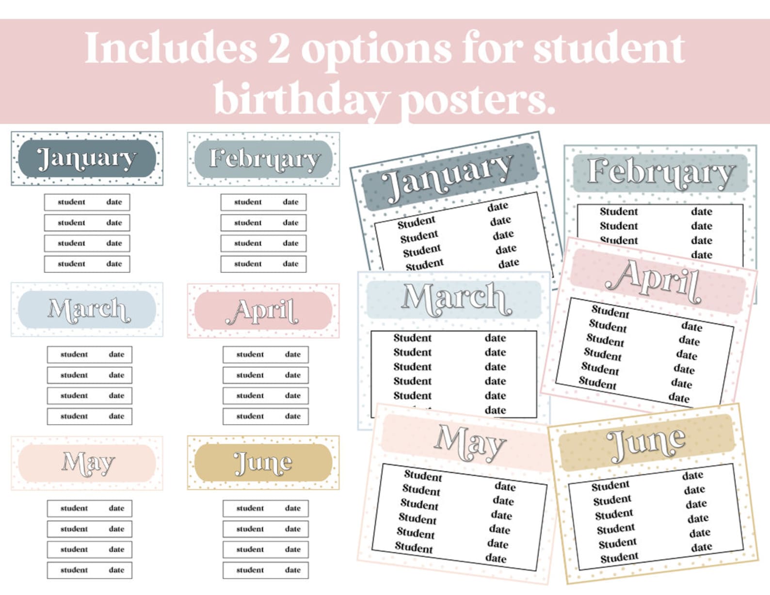 Editable Birthday Board Display | Soft Boho | Classroom Decor - Etsy