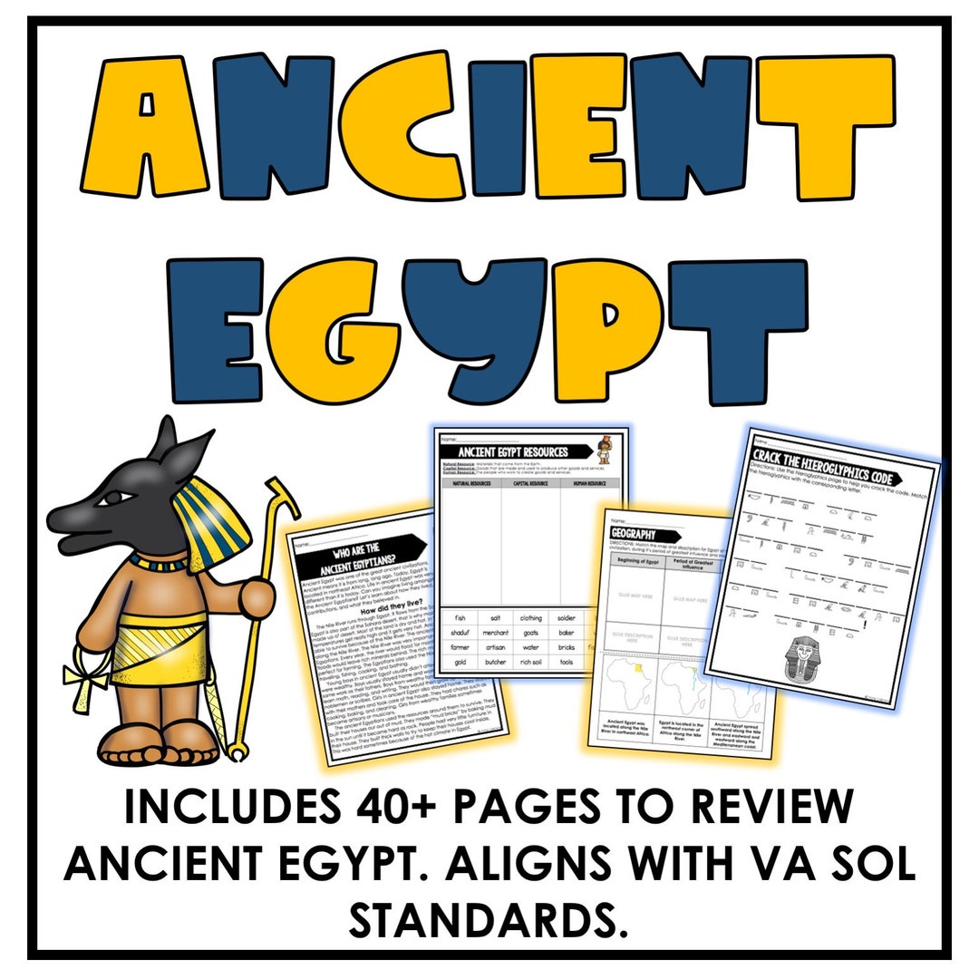 Ancient Egypt Unit Activities Ancient Civilizations VA SOL - Etsy