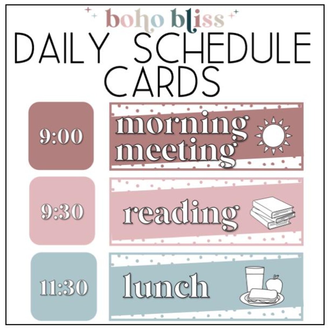 Editable Daily Classroom Schedule | Daily Agenda | Boho Bliss - Etsy