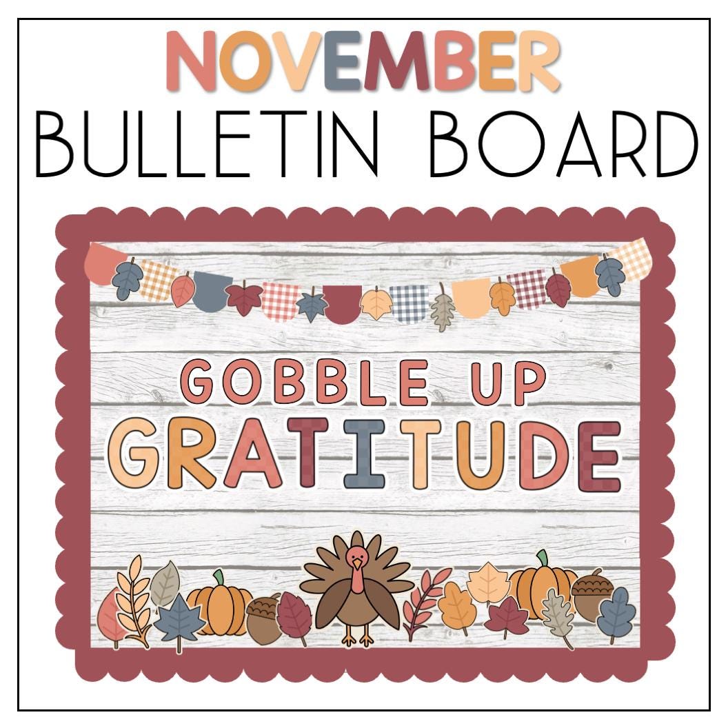 Thanksgiving Bulletin Board Kit | November | Classroom Decor - Etsy