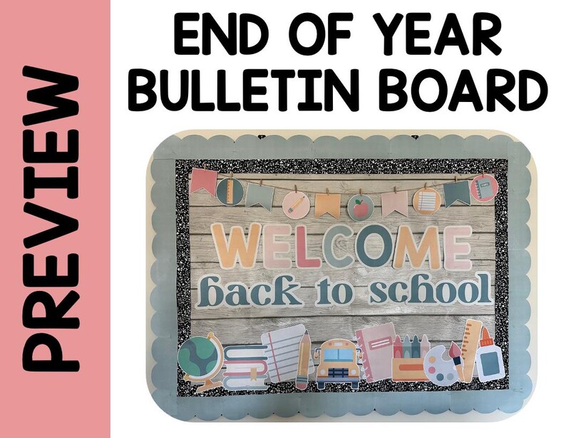 Back to School Bulletin Board | Beginning of School Year | Welcome ...