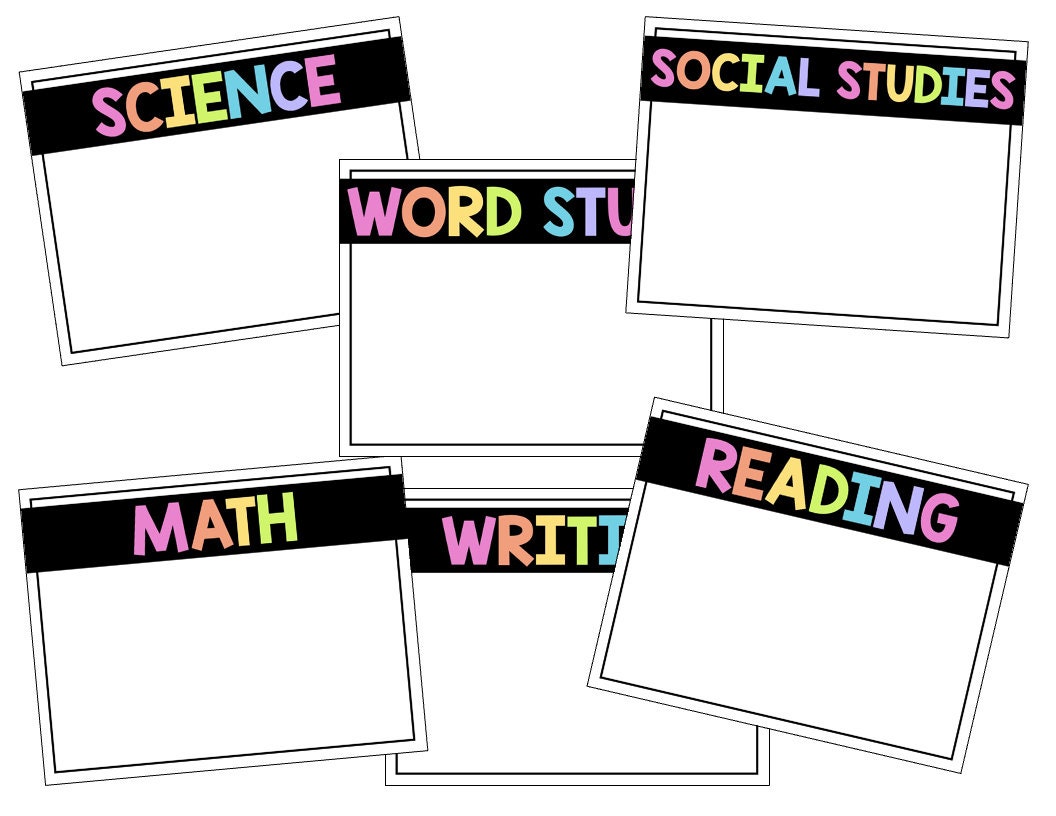 Editable Colorful Objective Board Posters and Headers - Etsy