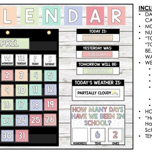 Bright Pastel Monthly Calendar Cards - Etsy