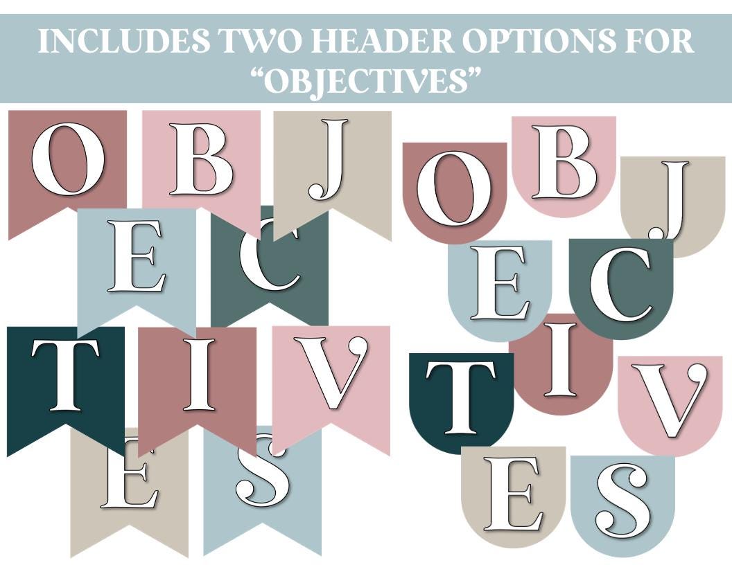 Editable Daily Objectives Board | Daily Objectives | Boho Bliss - Etsy