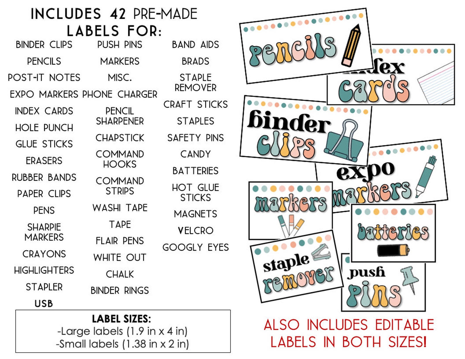 Editable Pastel Teacher Toolbox Labels | Pastel Paradise - Etsy Canada