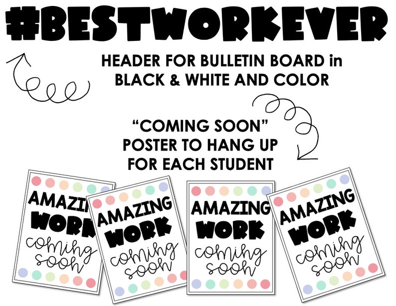 BRIGHT PASTEL Amazing Work Bulletin Board Display - Etsy