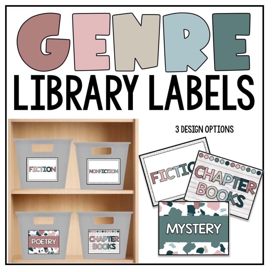 EDITABLE Boho Classroom Library Genre Labels - Etsy