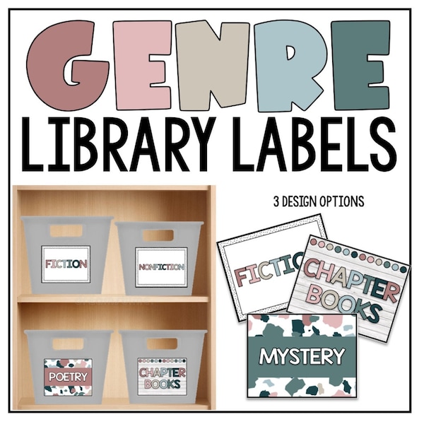 Library Genre - Etsy