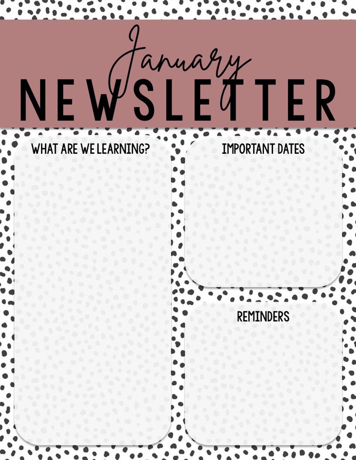 EDITABLE Monthly Newsletter Templates | Powerpoint - Etsy