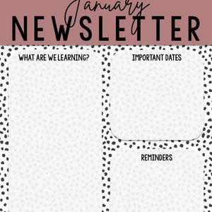 EDITABLE Monthly Newsletter Templates | Powerpoint - Etsy