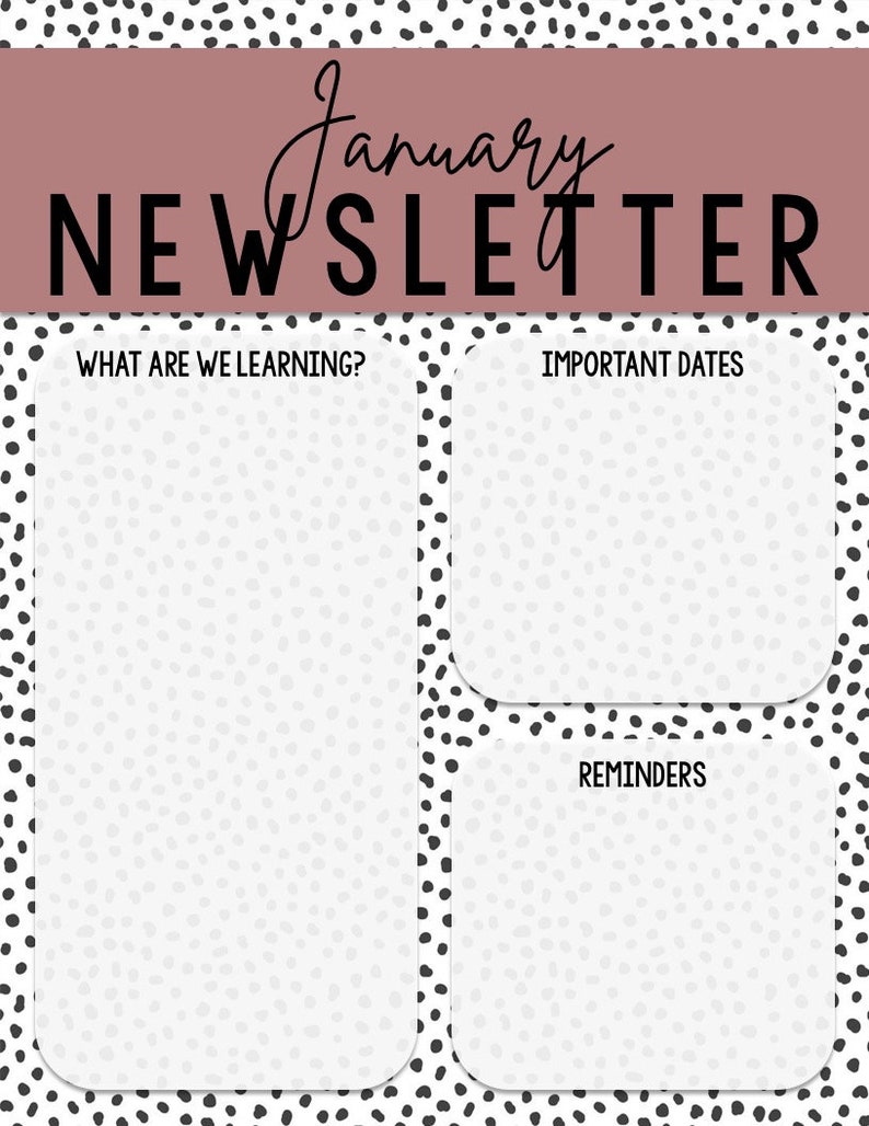 EDITABLE Monthly Newsletter Templates | Powerpoint - Etsy