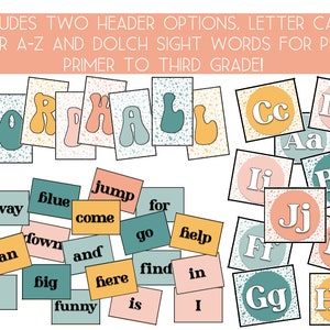 Word Wall | Dolch Sight Words | Pastel Paradise - Etsy
