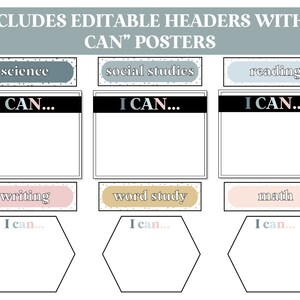 Editable Daily Objectives Board | Daily Objectives | Soft Boho - Etsy