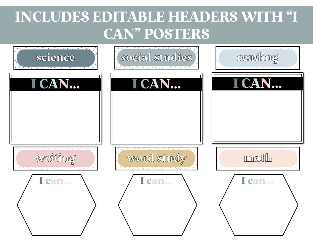 Editable Daily Objectives Board | Daily Objectives | Soft Boho - Etsy