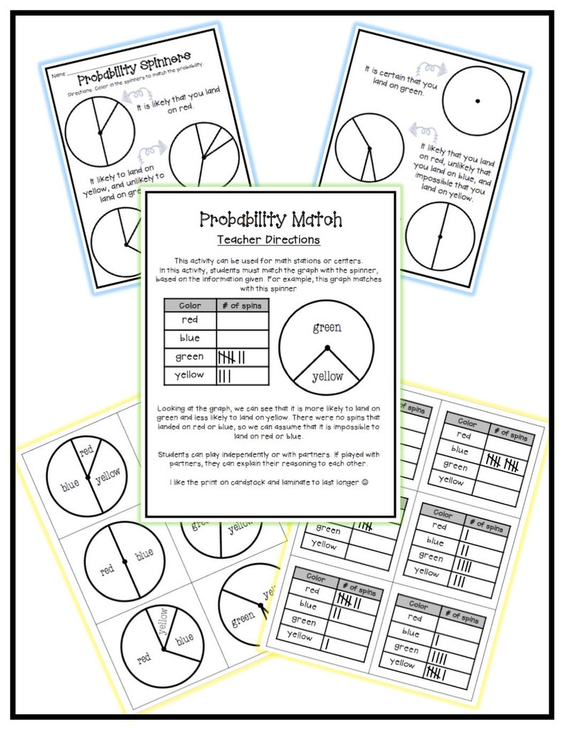 Probability Unit Activities | What Are the Chances? | VA SOL - Etsy