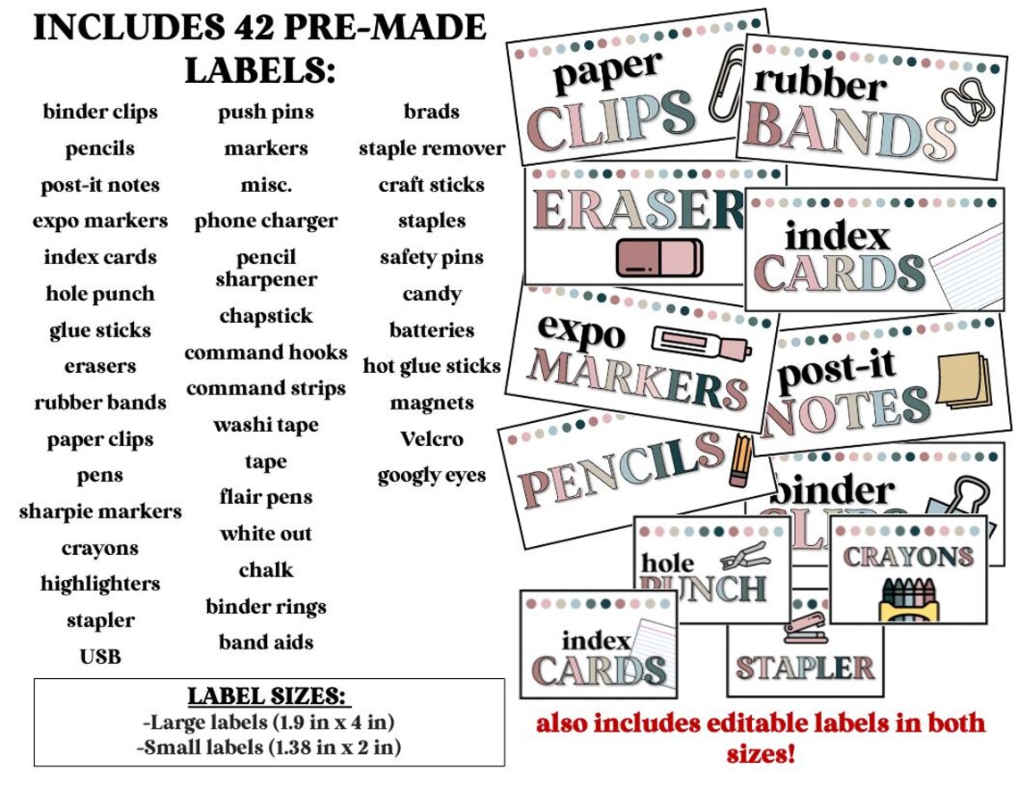 Editable Teacher Toolbox Labels | Boho Bliss - Etsy