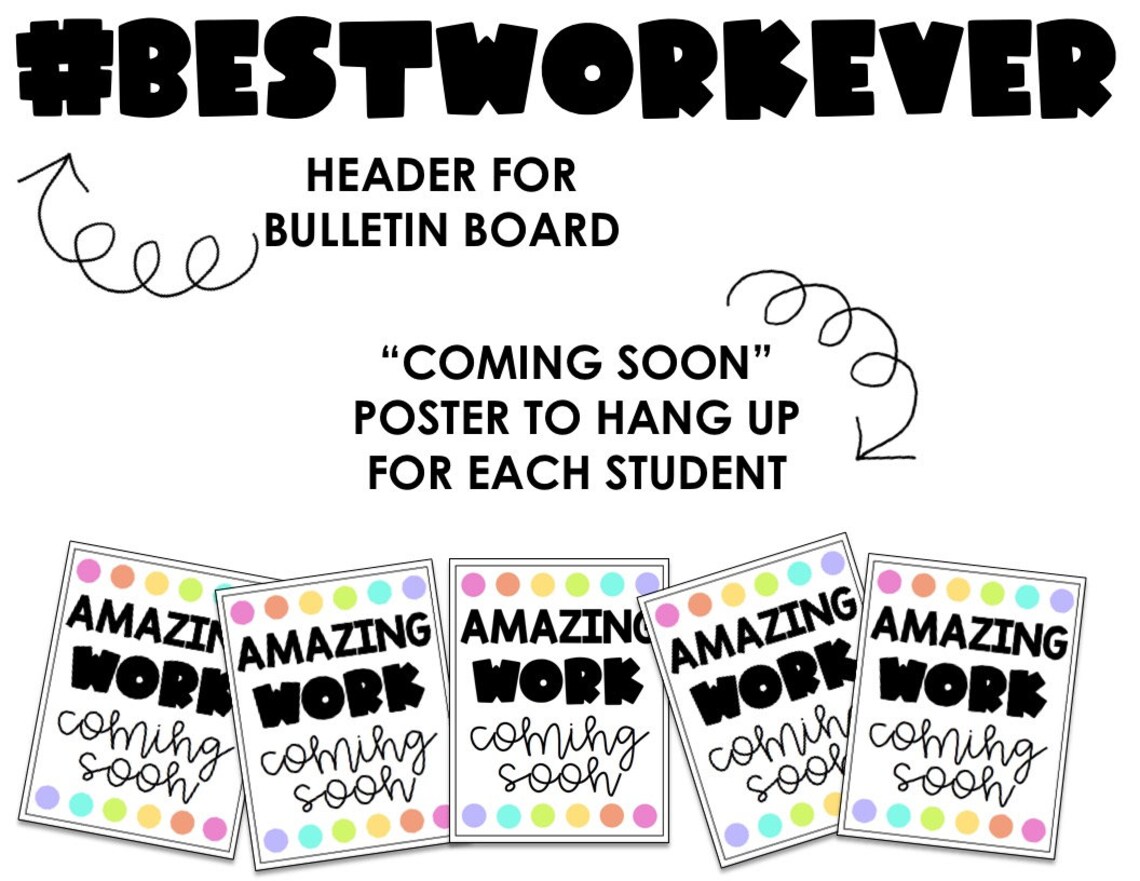 Colorful Amazing Work Bulletin Board Display - Etsy