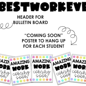 Colorful Amazing Work Bulletin Board Display - Etsy