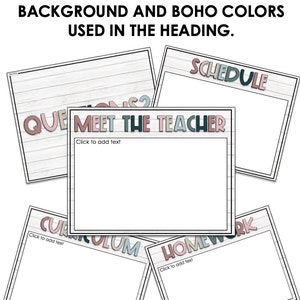 Editable BOHO Back to School Night Powerpoint Template - Etsy
