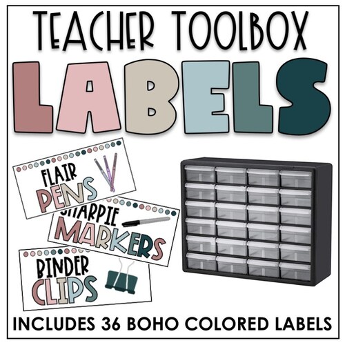BOHO VIBES Teacher Toolbox Labels Editable Desert Neutral - Etsy
