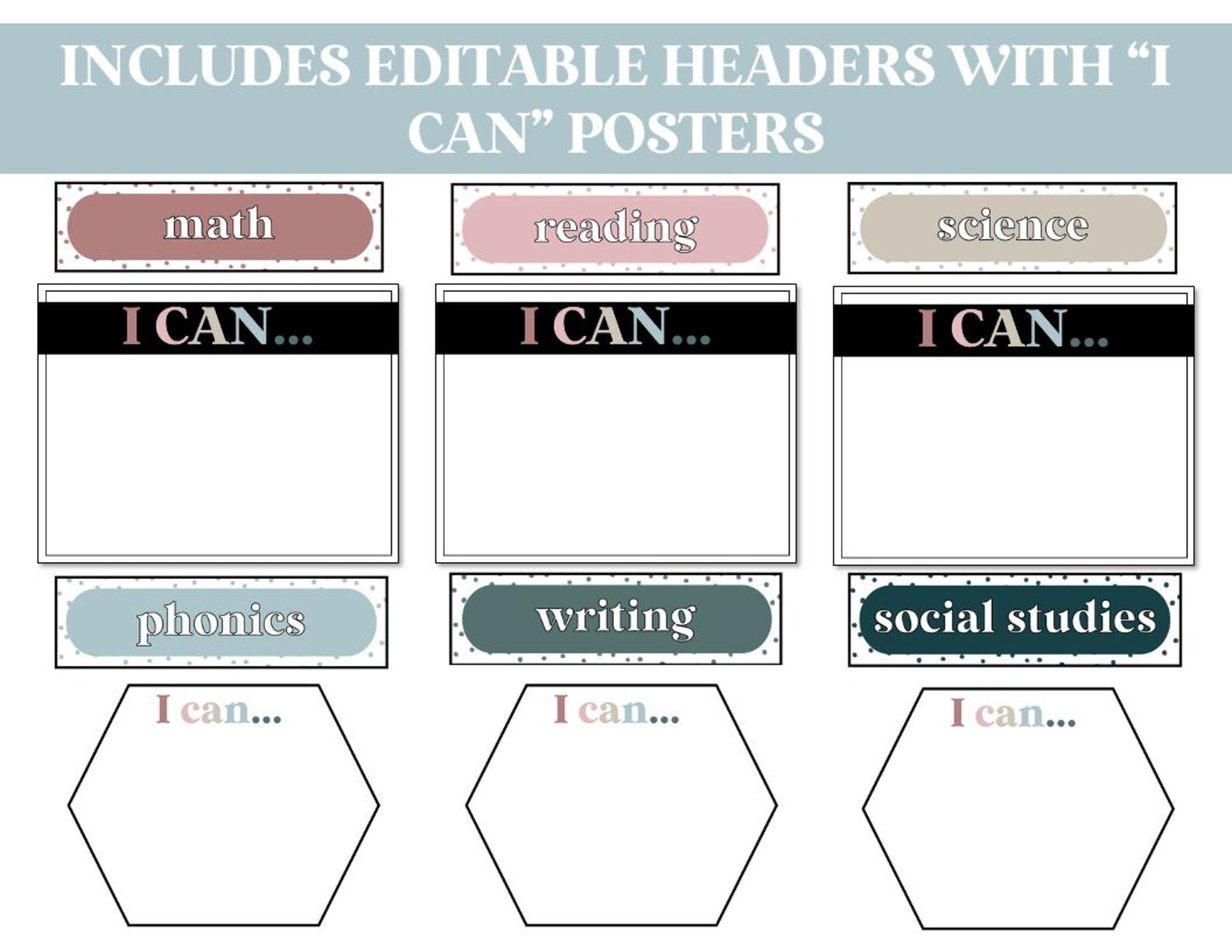 Editable Daily Objectives Board | Daily Objectives | Boho Bliss - Etsy