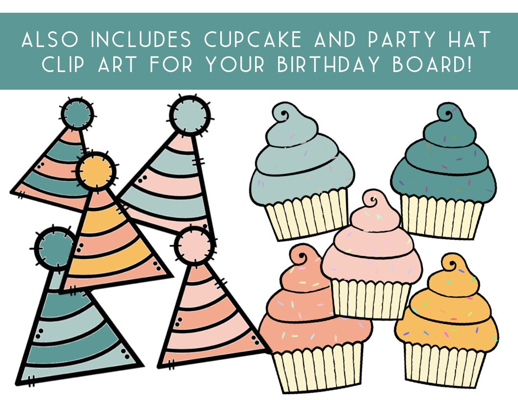Editable Pastel Birthday Board Display | Pastel Paradise - Etsy