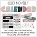 BOHO Monthly Calendar Cards Classroom Resource - Etsy