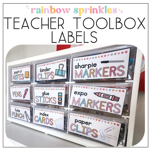 BEE 10 Drawer Rolling Cart Labels | Teacher Cart | Bee and Eucalyptus ...