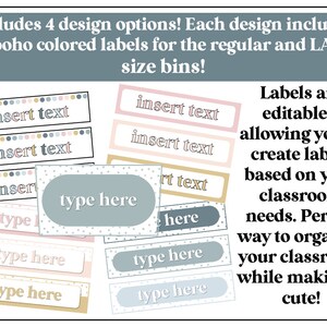 Editable Rolling Cart Labels | Sterilite 3 Drawer Labels | Soft Boho - Etsy