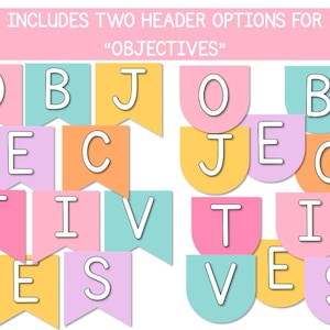 Editable Daily Objectives Board | Rainbow Sprinkles - Etsy