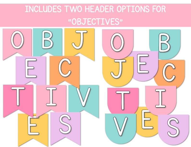 Editable Daily Objectives Board | Rainbow Sprinkles - Etsy