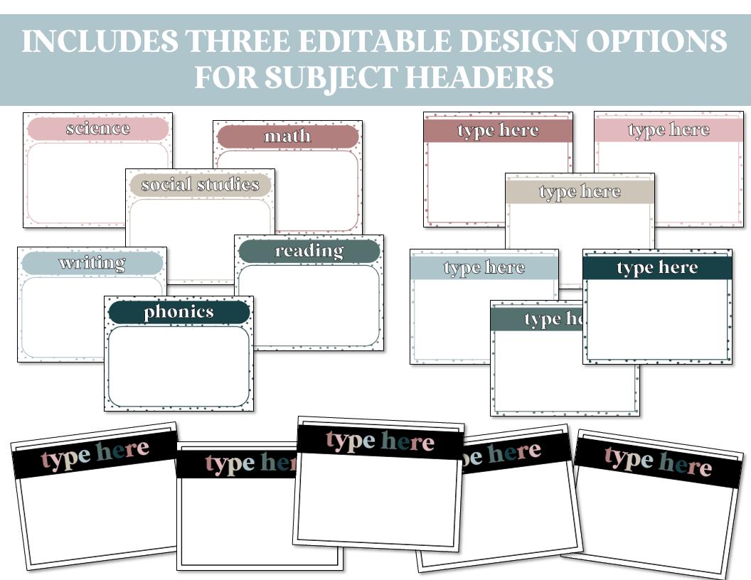 Editable Daily Objectives Board | Daily Objectives | Boho Bliss - Etsy