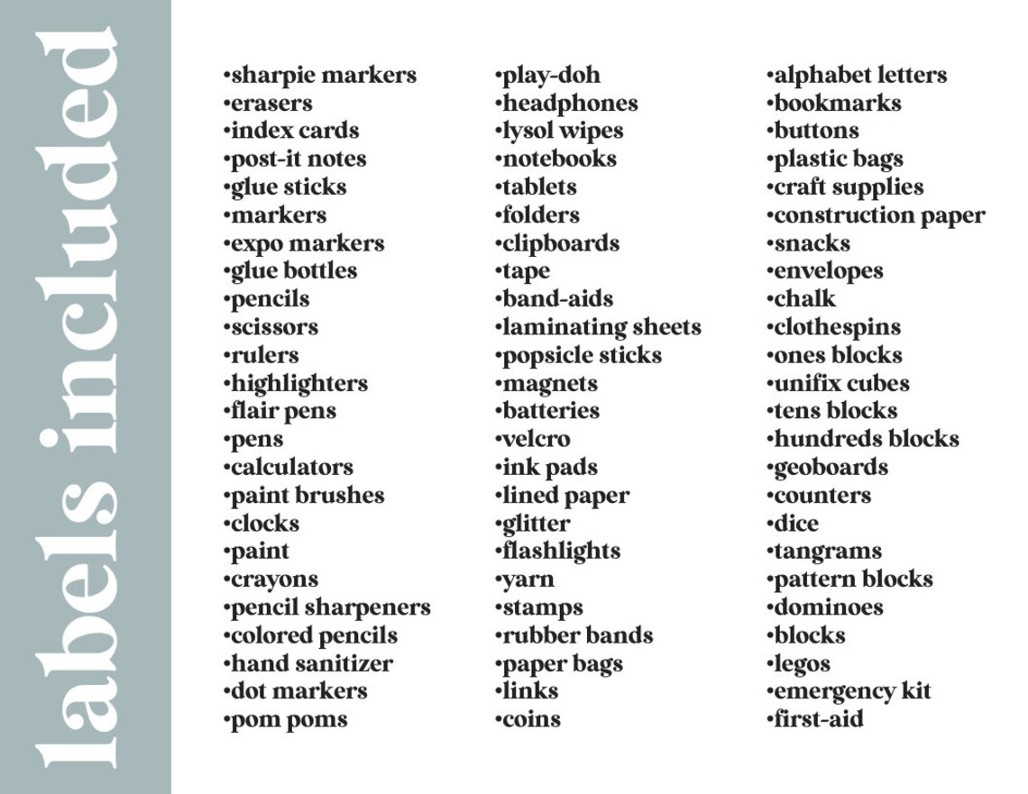 Editable Supply Bin Labels | Classroom Supplies | Soft Boho - Etsy