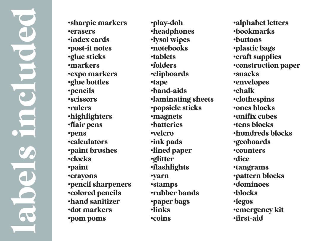 Editable Supply Bin Labels | Classroom Supplies | Soft Boho - Etsy