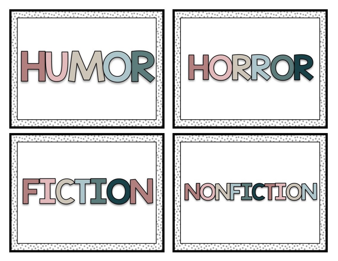 EDITABLE Boho Classroom Library Genre Labels - Etsy