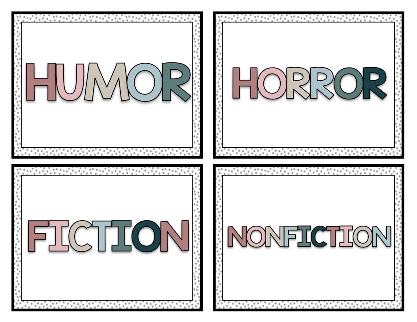 EDITABLE Boho Classroom Library Genre Labels - Etsy