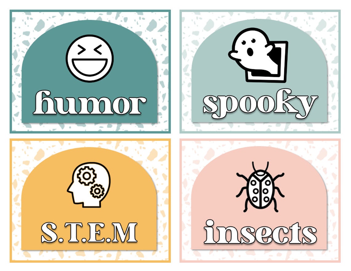 Editable Genre Labels | Classroom Library | Pastel Paradise - Etsy