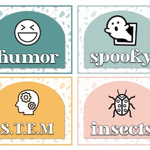Editable Genre Labels | Classroom Library | Pastel Paradise - Etsy