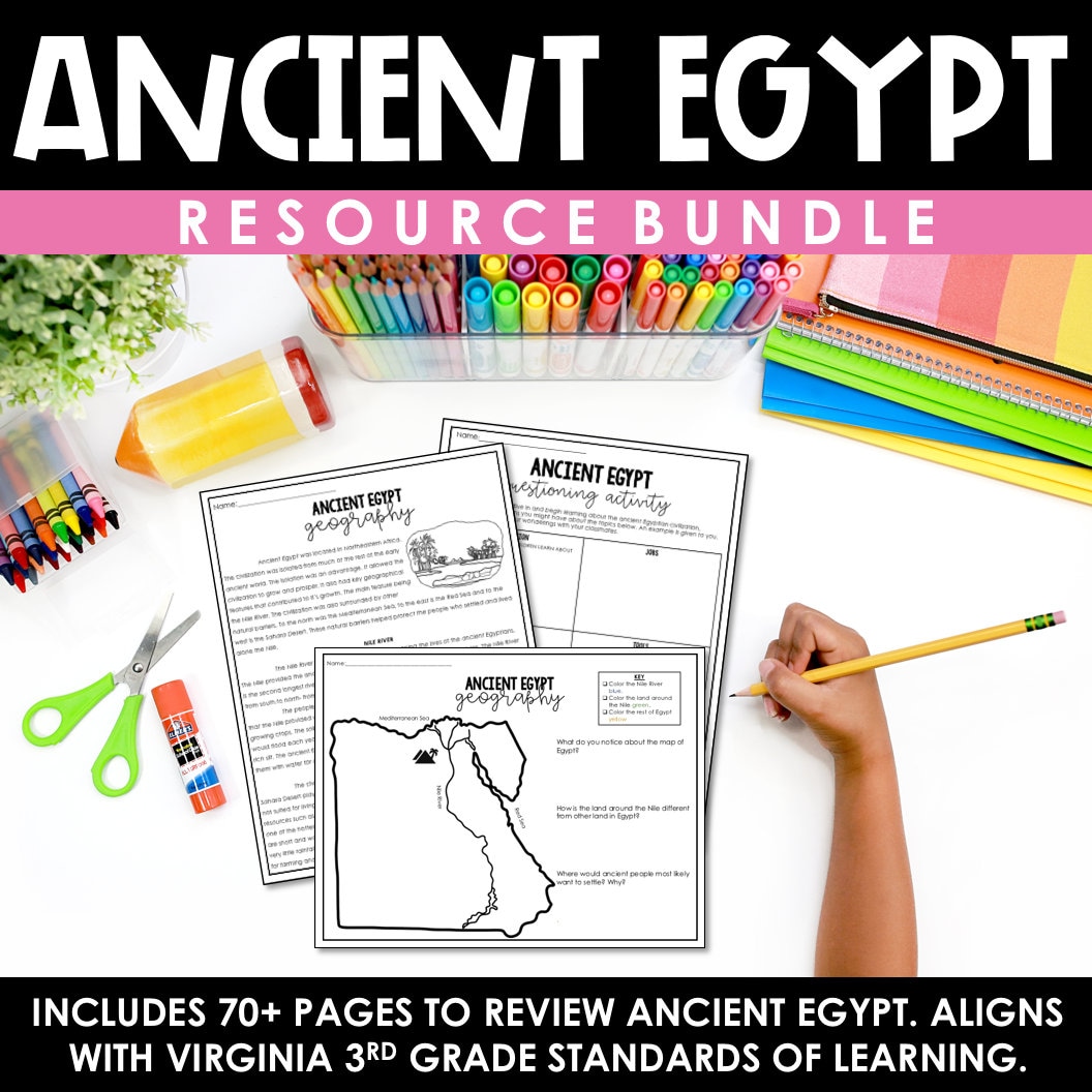Ancient Egypt Unit Activities Ancient Civilizations VA SOL - Etsy