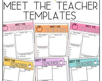 Back to School Open House Meet the Teacher Boho Modern Muted Rainbow ...